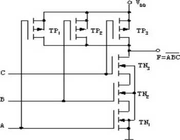试画出实现如下功能的CMOS电路图。(1)F =ABC(2)F = A + B(3)F =A B + C D_百度教育