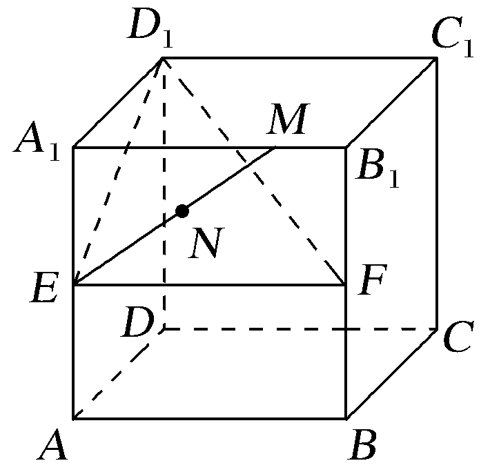 如图在棱长为2的正方体abcd A1b1c1d1中ef分别为棱aa1bb1的中点m为棱a1b1上一点且a1mλ0 A λ B