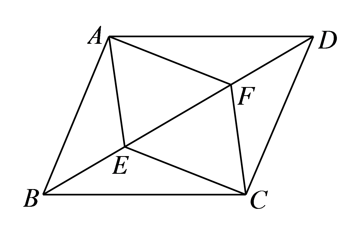如图，点e、f在平行四边形abcd的对角线bd上，且eb Df．1填空： Bc Ba ， Cb Fa