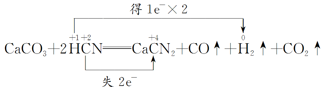 制备氰氨基化钙的化学方程式是:CaCO3+2HCN===CaCN2+CO↑+H2↑+CO2↑。在反应中( ) A. 氢元素被氧化,碳元素被还原 ...