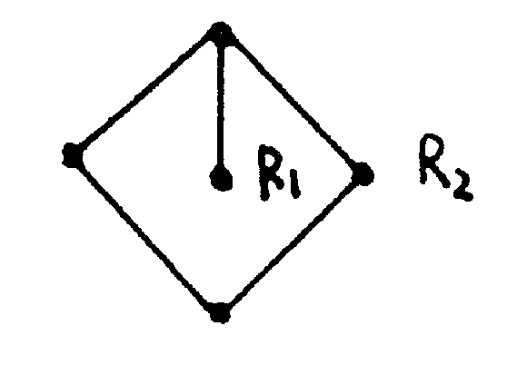 如下平面图有2个面R1和R2,其中deg(R1)= ,deg(R2)= 。_百度教育