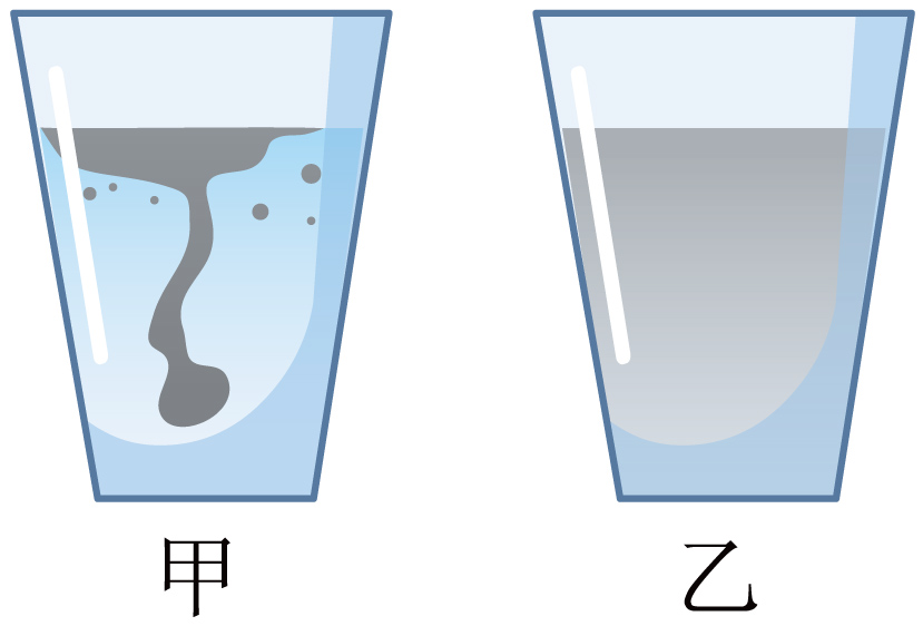 甲、乙两只相同的杯子放置在水平桌面上分别盛有质量相等、温度不同的纯净水其中一杯装有常温下的水另一杯装有80℃的热水同时向两只杯子中分别